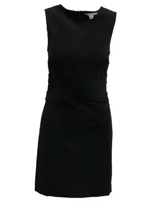 Diane Von Furstenberg Twisted-panel Shift Dress - Black