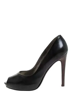 FERRAGAMO 115mm Leather Pumps - Black