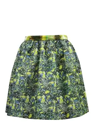 MSGM Floral-print Circle Skirt - Yellow