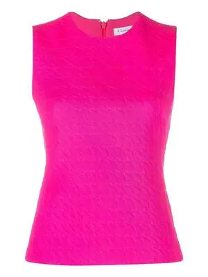 Dior 2010 Jacquard Sleeveless Top - Pink