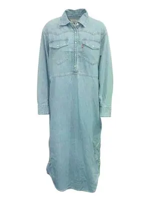 GANNI X Levi's Denim Shirt Dress - Blue