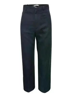 Jacquemus High-waist Linen Trousers - Blue