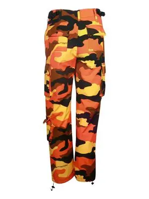 Off-White Camouflage-print Cargo Pants - Orange