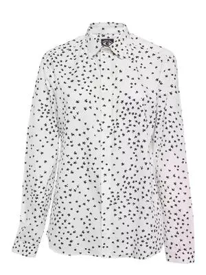 Kenzo Star-print Cotton Shirt - White