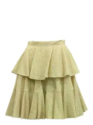 Alexander McQueen Lace Tiered Skirt - Neutrals