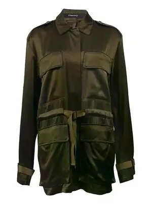 Theory Cargo Belted Jacket - Green