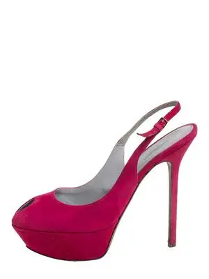 SERGIO ROSSI 140mm Suede Platform Pumps - Pink