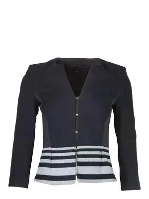 BOSS Jeisina Textured Striped Jacket - Blue