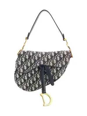 Dior Saddle Handbag Oblique Canvas Medium - Blue