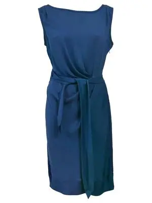 Diane Von Furstenberg Belted Sleeveless Dress - Blue