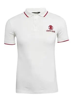 Roberto Cavalli Logo-embroidered Polo Shirt - White