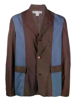 Comme Des Garçons 1990s Colour-block Single-breasted Jacket - Brown