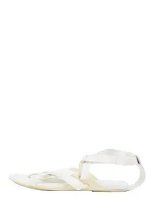 Hermès Leather Strap Sandals - White
