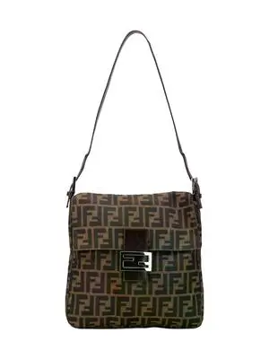 Fendi Zucca Canvas Shoulder Bag - Brown