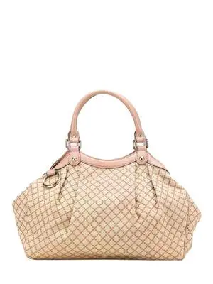 Gucci Medium Diamante Canvas Sukey Tote Bag - Brown