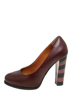Fendi 110mm Pequin Pumps - Red