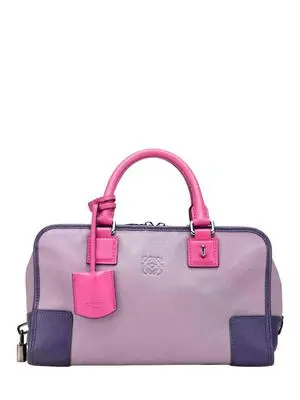 Loewe Tricolor Goatskin Amazona 28 Handbag - Purple