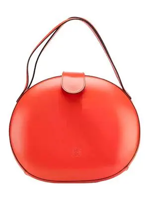 Loewe Anagram Leather Round Handbag - Red