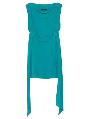 Gucci 2000s Cowl-neck Midi Dress - Blue