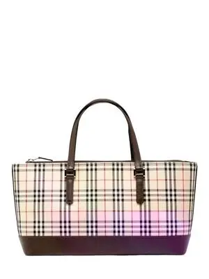 Burberry House Check Canvas Tote Bag - Brown