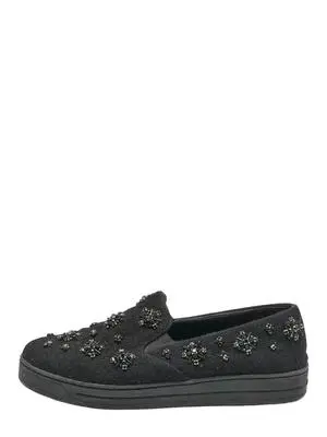 Prada Crystal-embellished Sneakers - Black