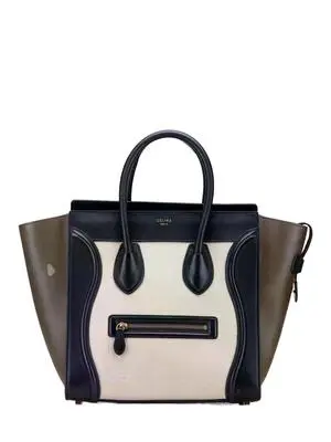 Celine 2014 Mini Tricolor Calfskin Luggage Tote Handbag - Multicolour