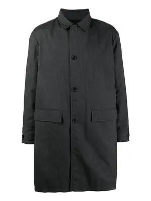 Prada 1990s Reversible Knee-length Coat - Black