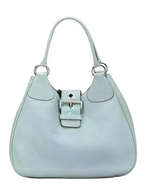 Prada Vitello Daino Shoulder Bag - Blue