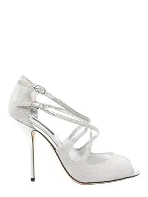 Dolce & Gabbana Strappy Buckle Sandals - Silver