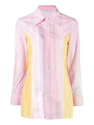 Celine Colour-block Striped Shirt - Pink