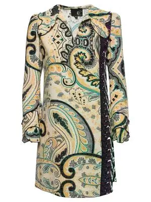 Just Cavalli Paisley-print Mini Dress - Neutrals