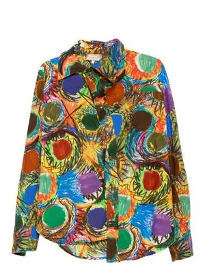 VIVIENNE WESTWOOD 2000s Abstract-print Shirt - Green
