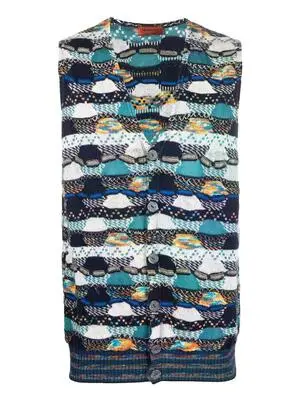 Missoni 2000s Abstract-knit Waistcoat - White