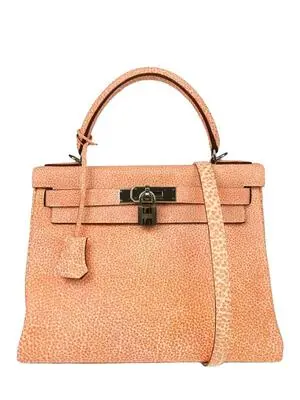 Hermès 2002 Kelly 28 Retourne Handbag - Orange
