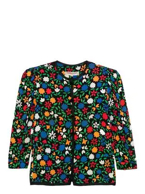Saint Laurent Pre-owned 1960s Floral-print Jacket - Black