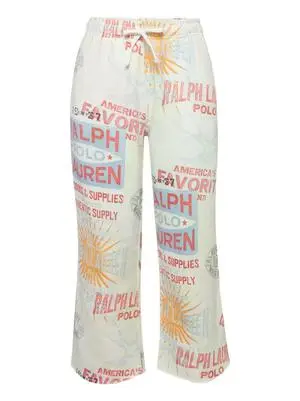 Polo Ralph Lauren Vintage Logo-print Trousers - White
