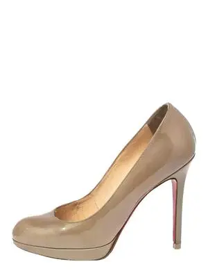 CHRISTIAN LOUBOUTIN 105mm Patent-leather Pumps - Neutrals