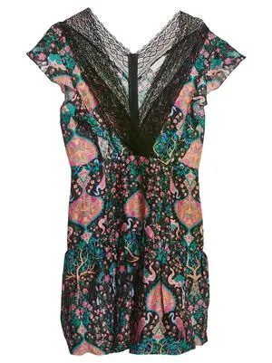 Sandro Lace Bird Print Dress - Black