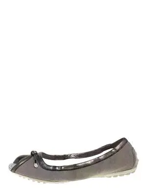 TOD'S Vintage Canvas Ballet Flats - Grey