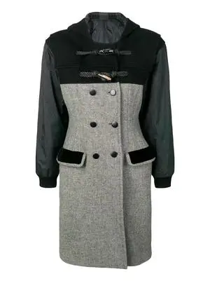 Jean Paul Gaultier Hooded Double-breasted Coat - Grey