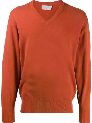 Comme Des Garçons 1989 V-neck Jumper - Orange