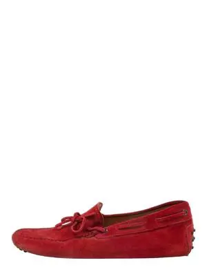 TOD'S Suede Driving Loafers - Red