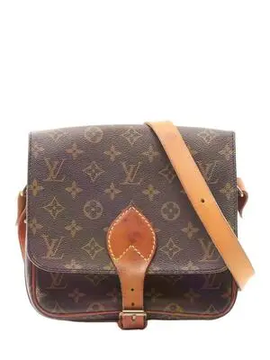 LOUIS VUITTON 1990 Monogram Cartesier Mm Shoulder Bag - Brown