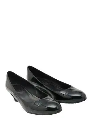 TOD'S 2023 40mm Leather Wedge Pumps - Black