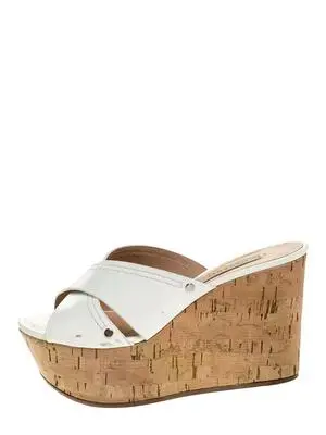 Casadei 95mm Patent-leather Sandals - White