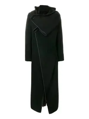 Comme Des Garçons Wrap Front Coat - Black
