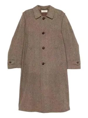 A.N.G.E.L.O. VINTAGE CULT 1990s Wool-blend Buttoned Coat - Brown
