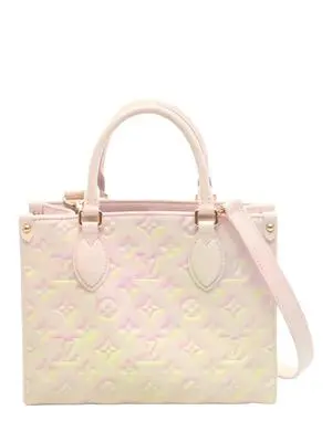 LOUIS VUITTON 2010s Onthego Pm Monogram Empreinte Tote Bag - Pink