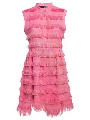 Moschino Fringed Sleeveless Dress - Pink