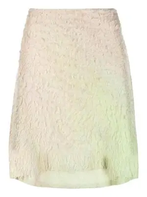 Helmut Lang 2010s Distressed-effect Asymmetric Skirt - Neutrals